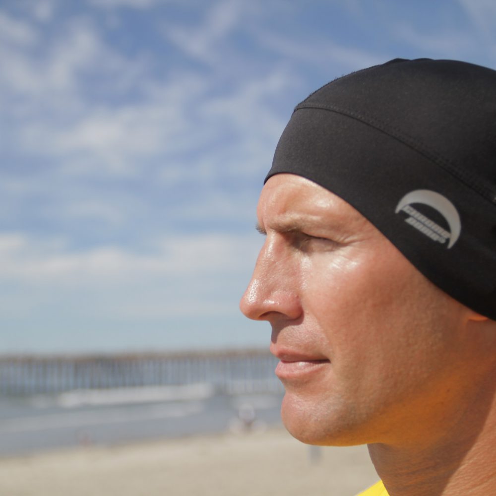 Black UV Protection Hat Skull Cap: UPF 50 Chrome Dome Caps