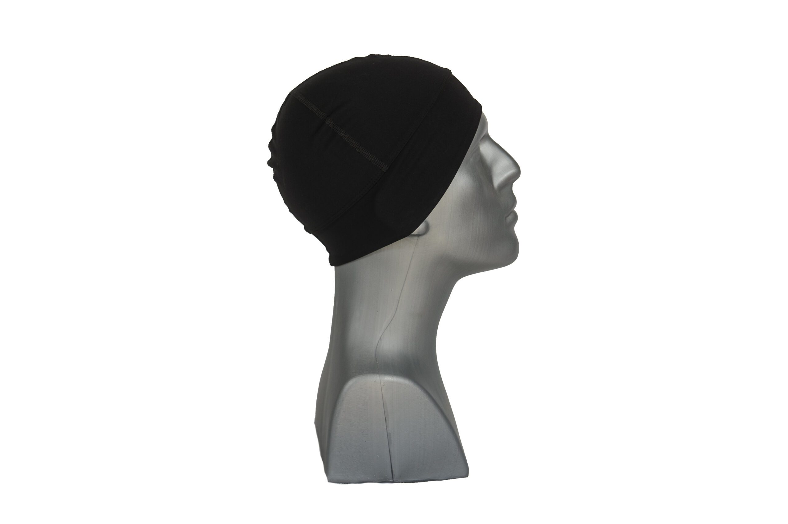 Black UV Protection Hat Skull Cap: UPF 50 Chrome Dome Caps