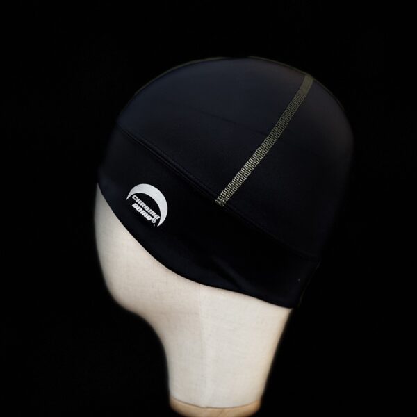 Black UV Protection Hat Skull Cap: UPF 50 Chrome Dome Caps